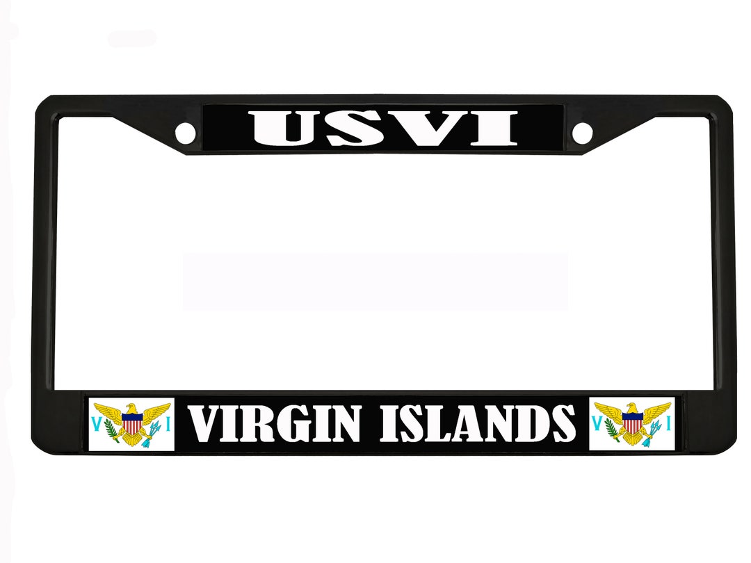 USVI Virgin Islands Design Heavy Duty Metal Car License Plate Frame ...