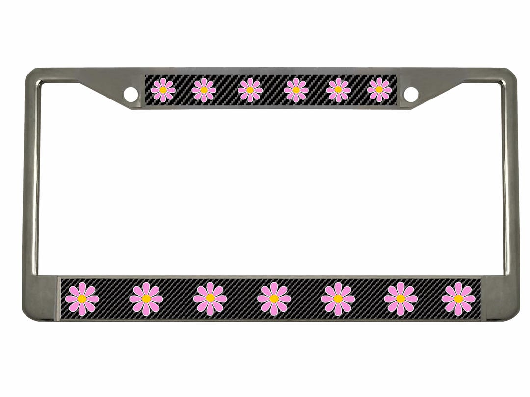 Flower License Plate Frame