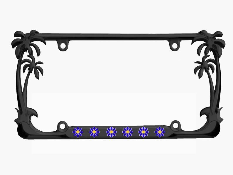 Daisy Palm Tree License Plate Frame: Personalized Car Tag Cover - Etsy
