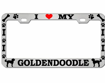 Goldendoodle License Plate Frame - Etsy