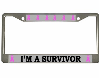 Breast Cancer License Plate Holder - Etsy