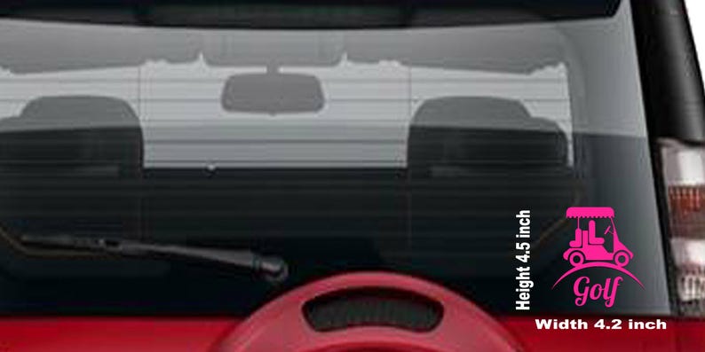 Golf Cart Car Window Wall Laptop Decal Sticker (4.5 Inches X 4.2 Inches ...