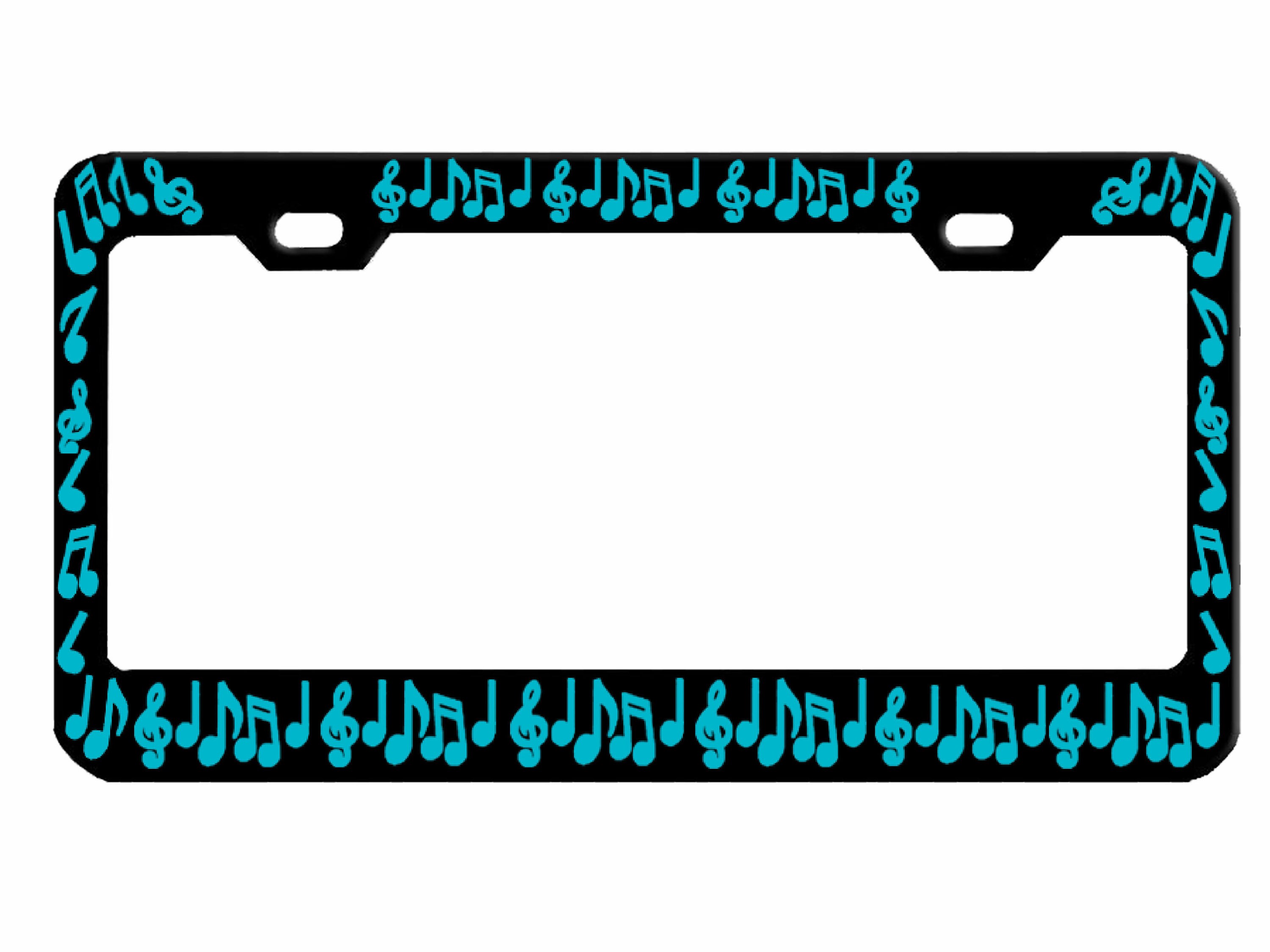 Music Musical Note Treble Clef Pattern Stainless Steel Chrome Car ...