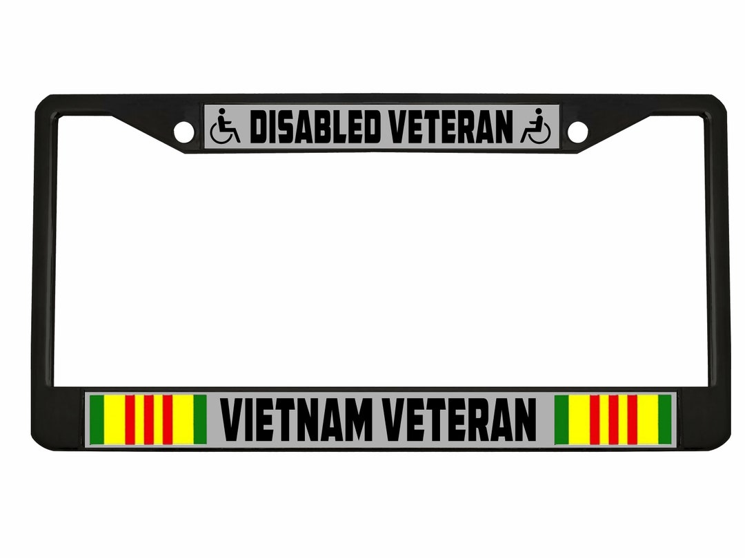 Disabled Vietnam Veteran Design Heavy Duty Metal Car License Plate ...