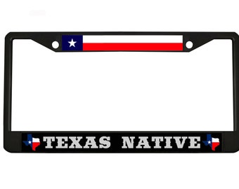 Texas the Lone Star State Design Heavy Duty Metal Car License Plate ...