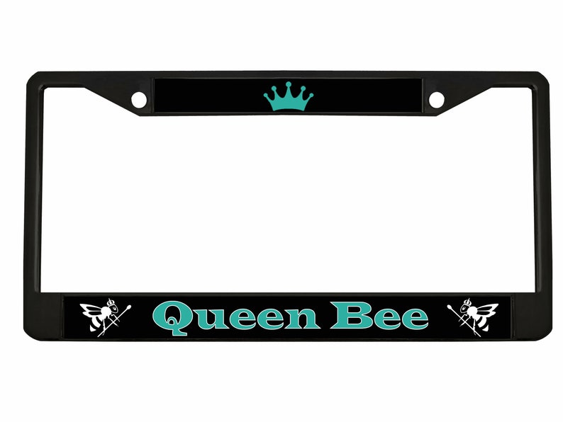 Queen Bee Style Heavy Duty Metal License Plate Frame Tag Holder Cover ...