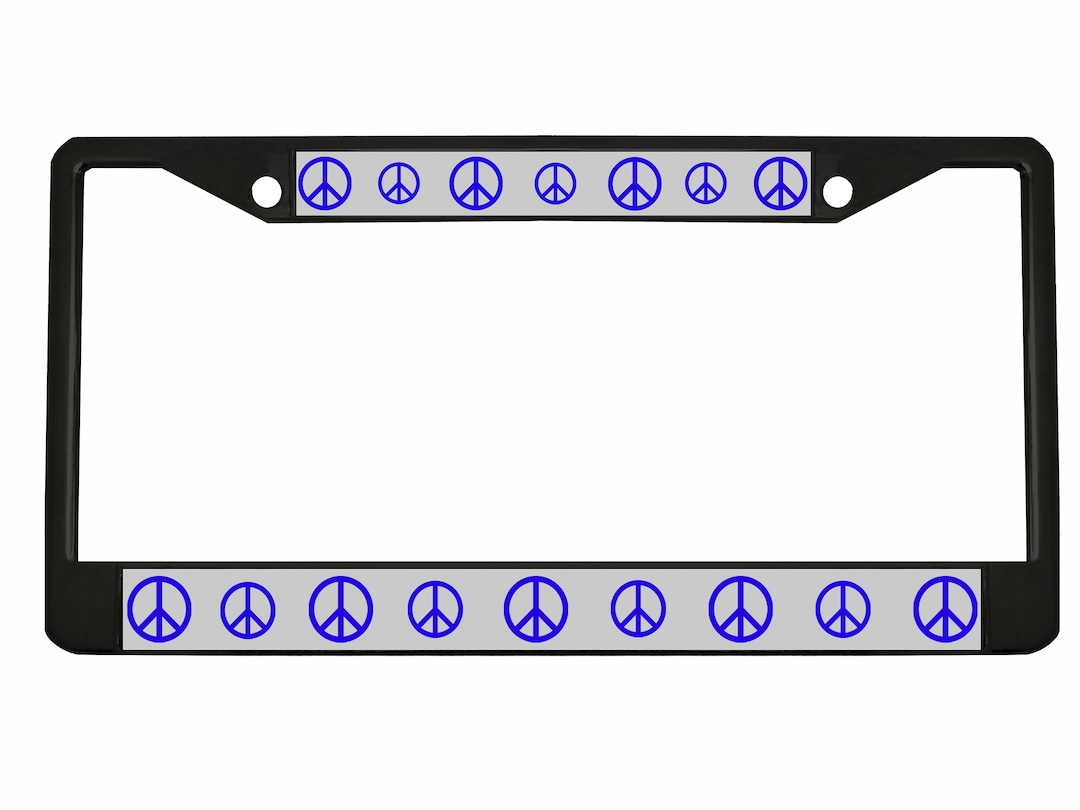 Peace Sign License Plate Frame Car Tag Holder - Etsy