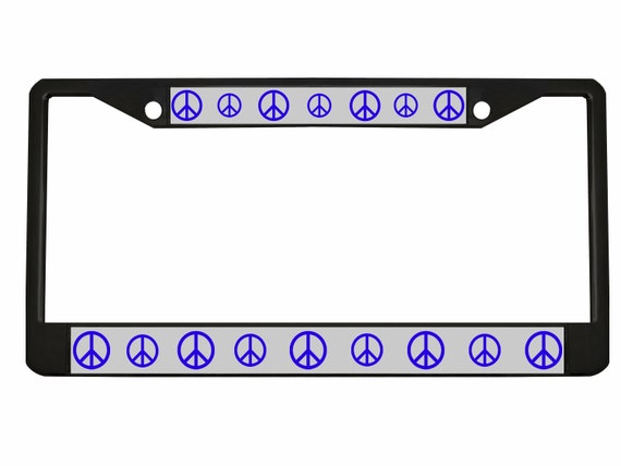 Peace Sign License Plate Frame Car Tag Holder - Etsy