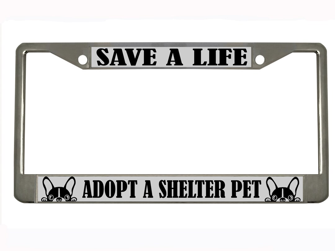 Adopt a Shelter Pet License Plate Frame: Animal Lover Gift - Etsy