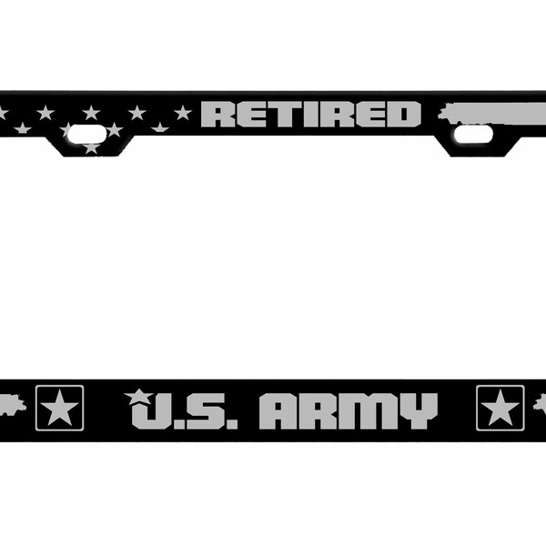 Army Retired License Plate Frame - Etsy