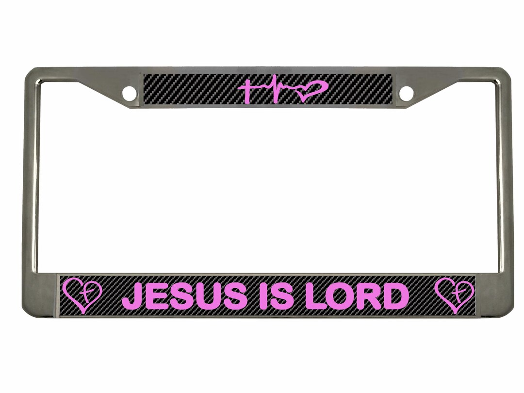 Jesus is Lord Style Christ Religious Metal License Plate Frame ...