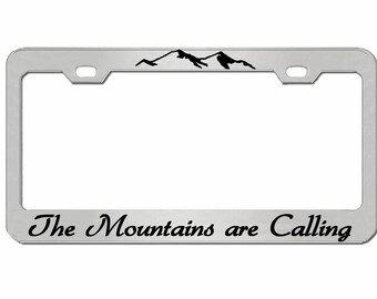 The Mountains Are Calling License Plate Frame License Plate mts02 ...