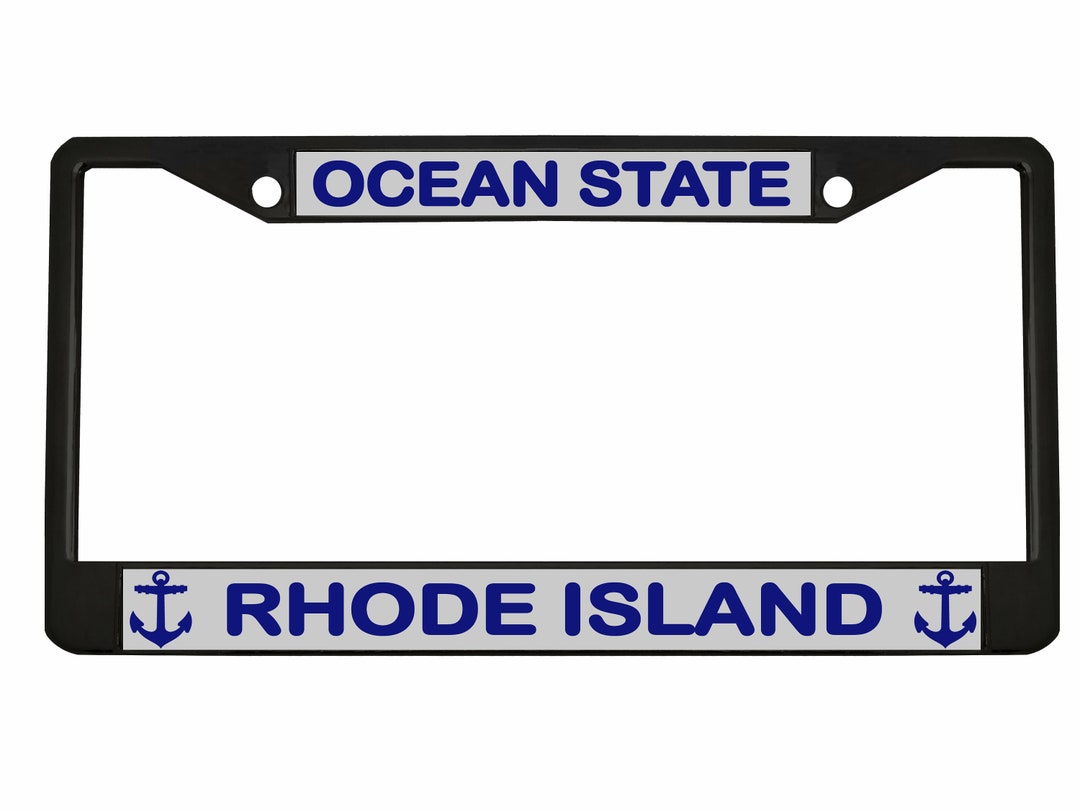 Rhode Island License Plate Frame: Ocean State Car Tag - Etsy