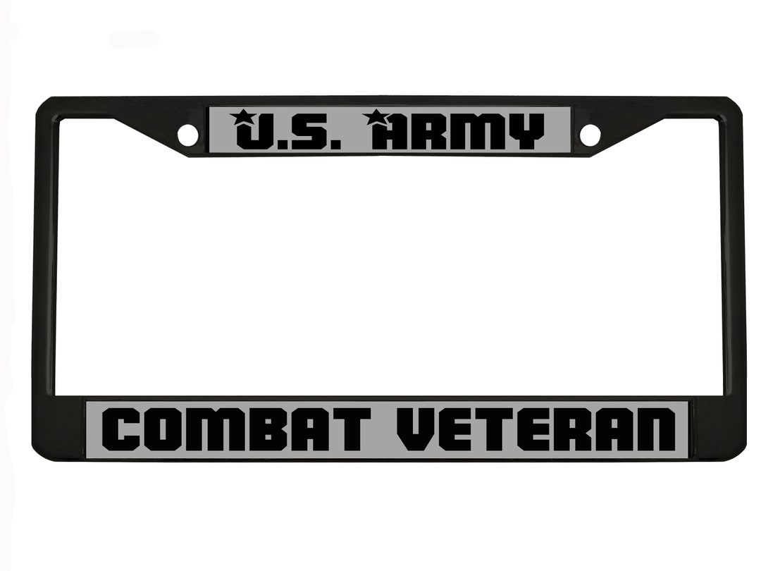 U.S. Army Combat Veteran Design Heavy Duty Metal Car License Plate ...