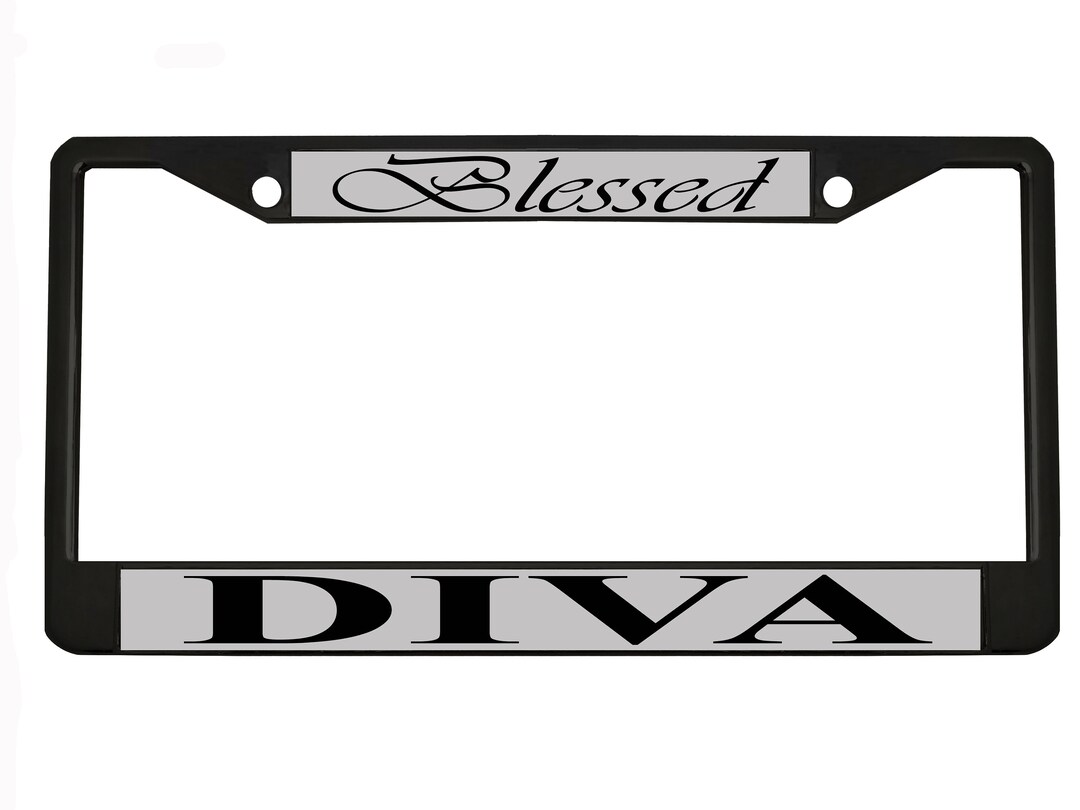 Blessed Diva Design Heavy Duty Metal Car License Plate Frame Auto Tag ...