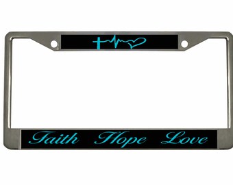 Faith License Plate Frame - Etsy