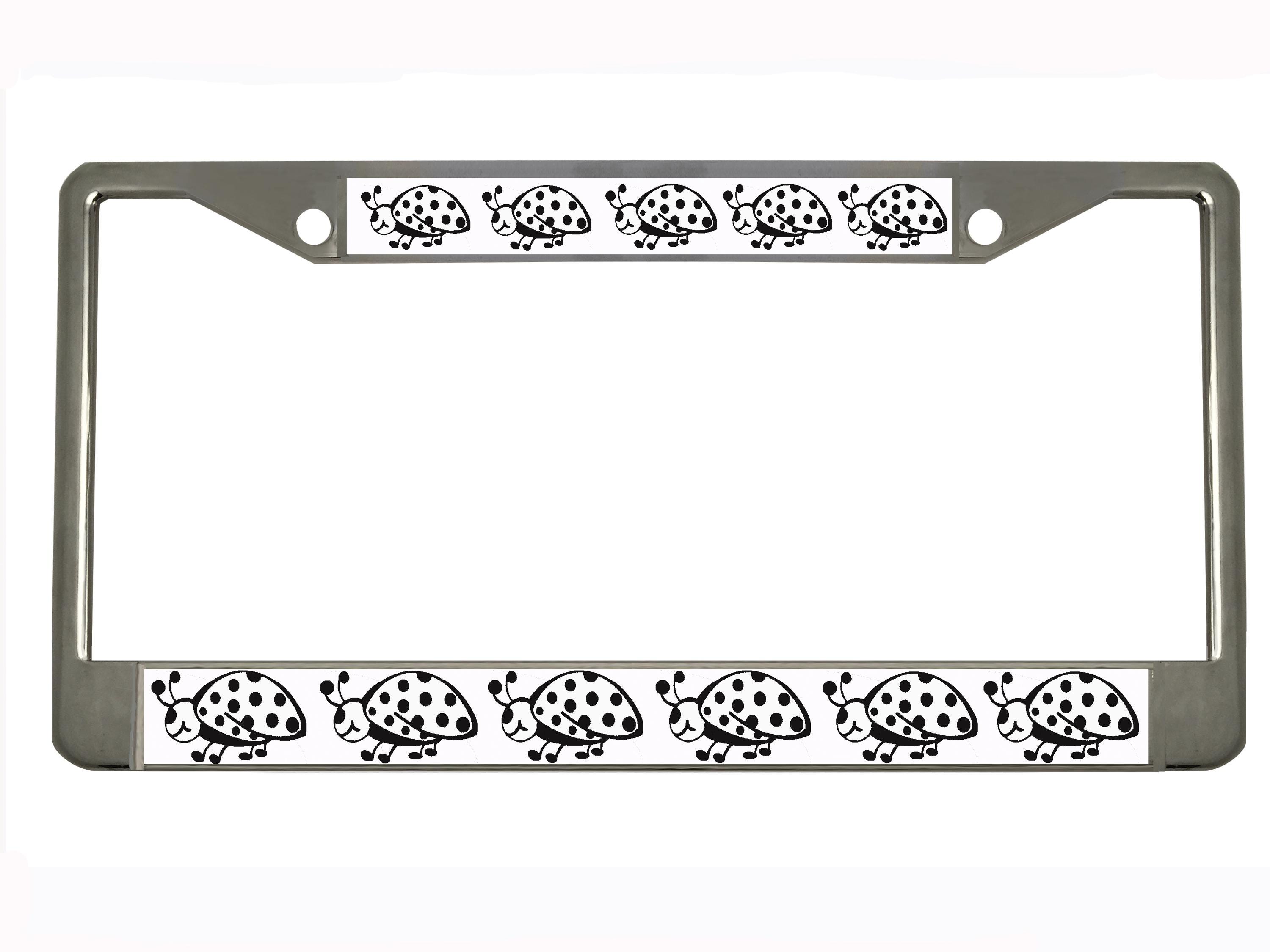 Ladybug Ladybugs Style Metal License Plate Frame Personalized/car ...