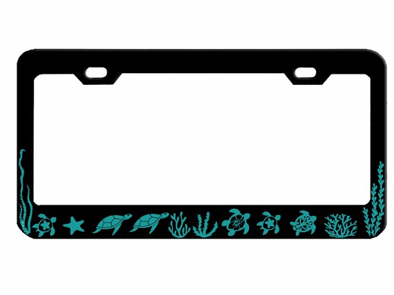 Ocean Turtles Design Heavy Duty Metal Car License Plate Frame | Etsy