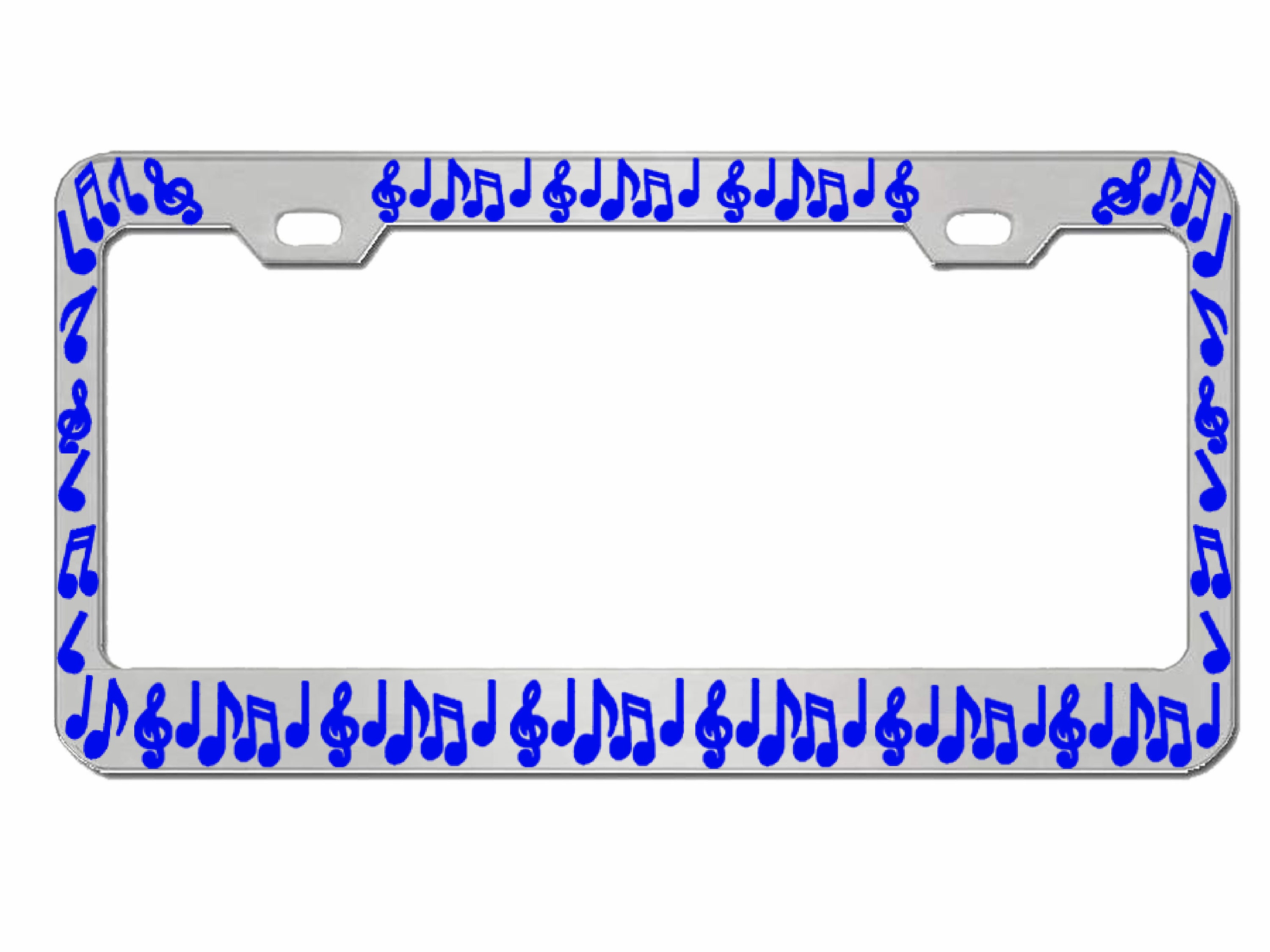Music Musical Note Treble Clef Pattern Stainless Steel Chrome Car ...
