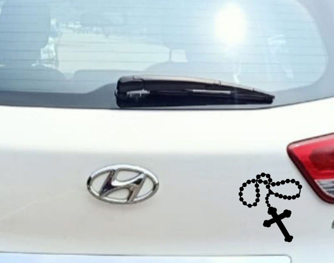 Decal\rosary Cross Catholic Jesus Decal for Car Truck Bumper Laptop ...