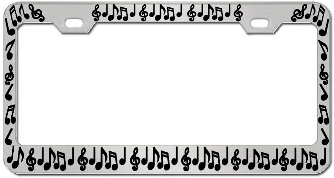 Music Musical Note Treble Clef Pattern Stainless Steel Chrome Car ...