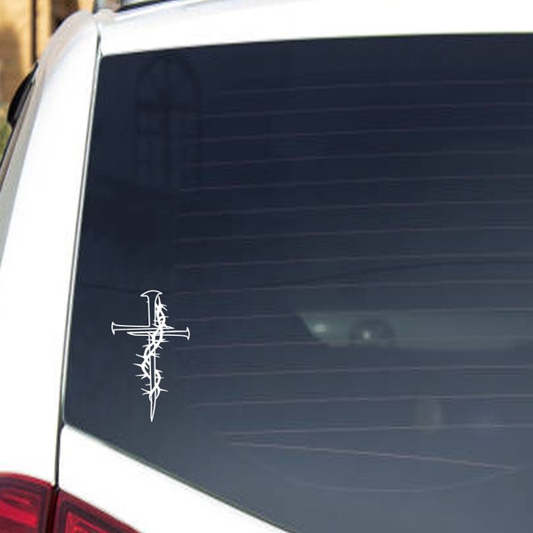 Cross Nail Decal - Etsy