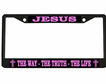 Jesus the Way-the Truth-the Life Design Heavy Duty Metal Car License ...