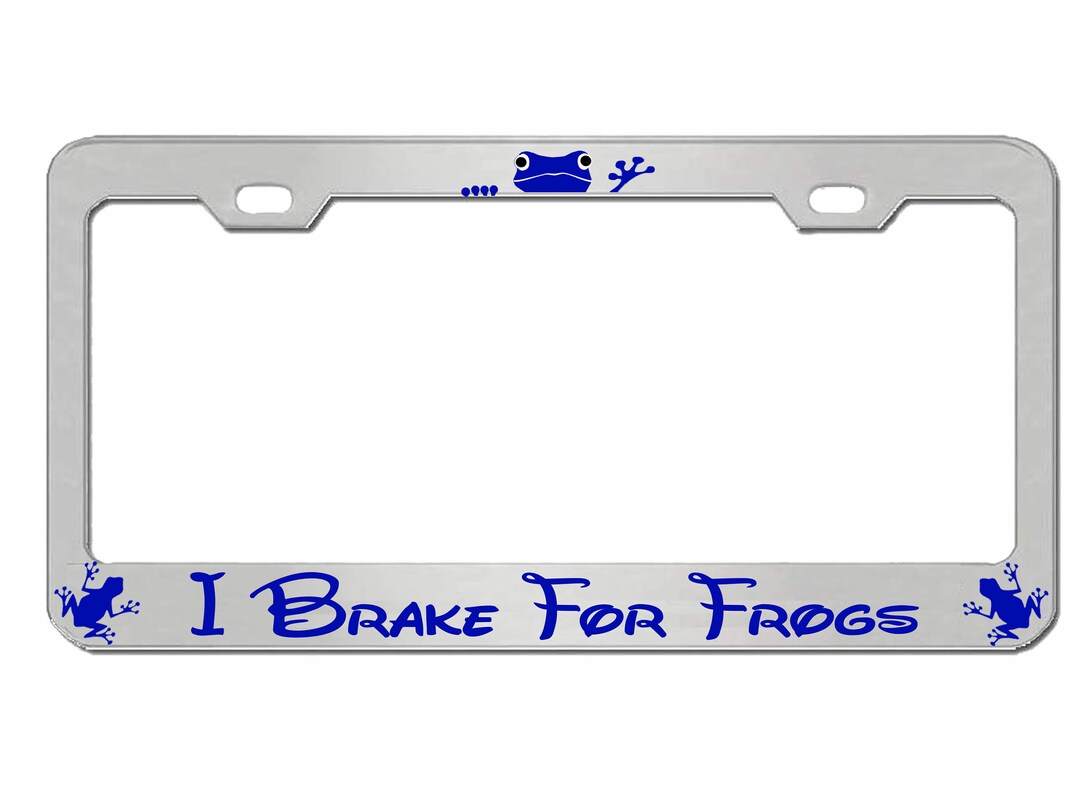 I Brake for Frogs Style Auto License Plate Frame Car Tag Holder Cover ...