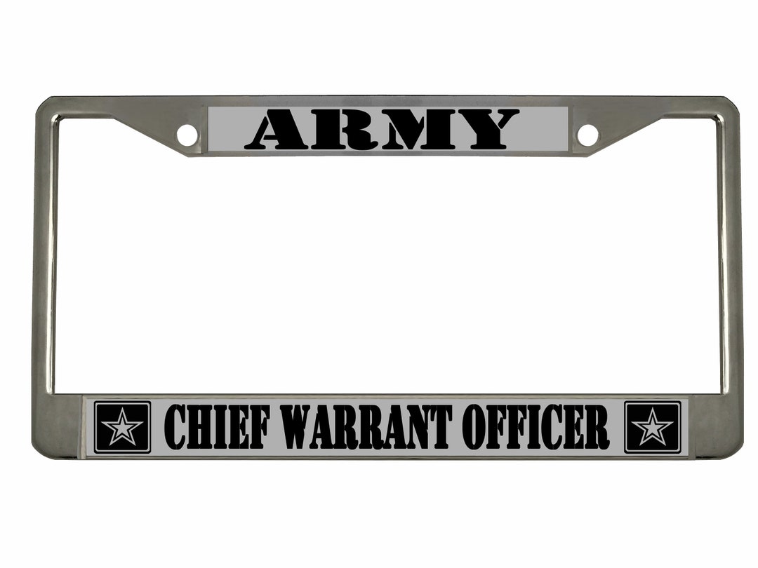 Army Chief Warrant Officer Design Heavy Duty Metal Car License Plate ...
