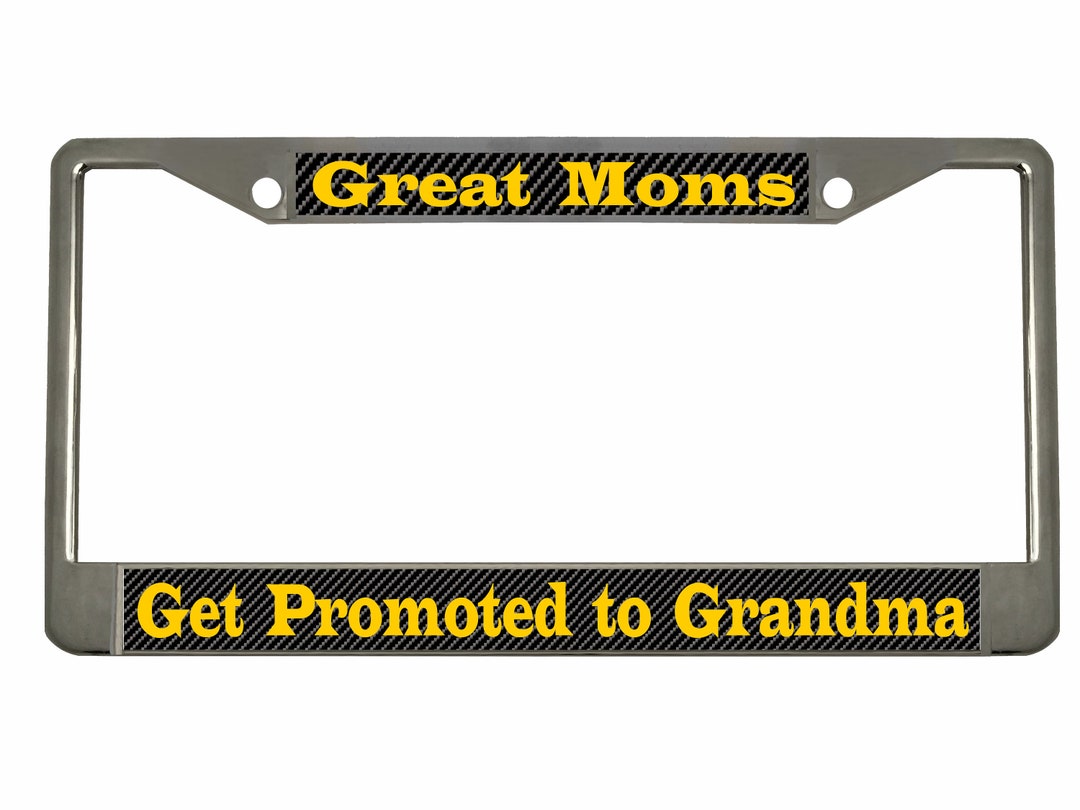 Promoted to Grandma License Plate Frame - Heavy Duty Metal Car Tag - Etsy