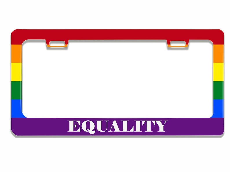 Pride Rainbow Equality License Plate Frame - Etsy