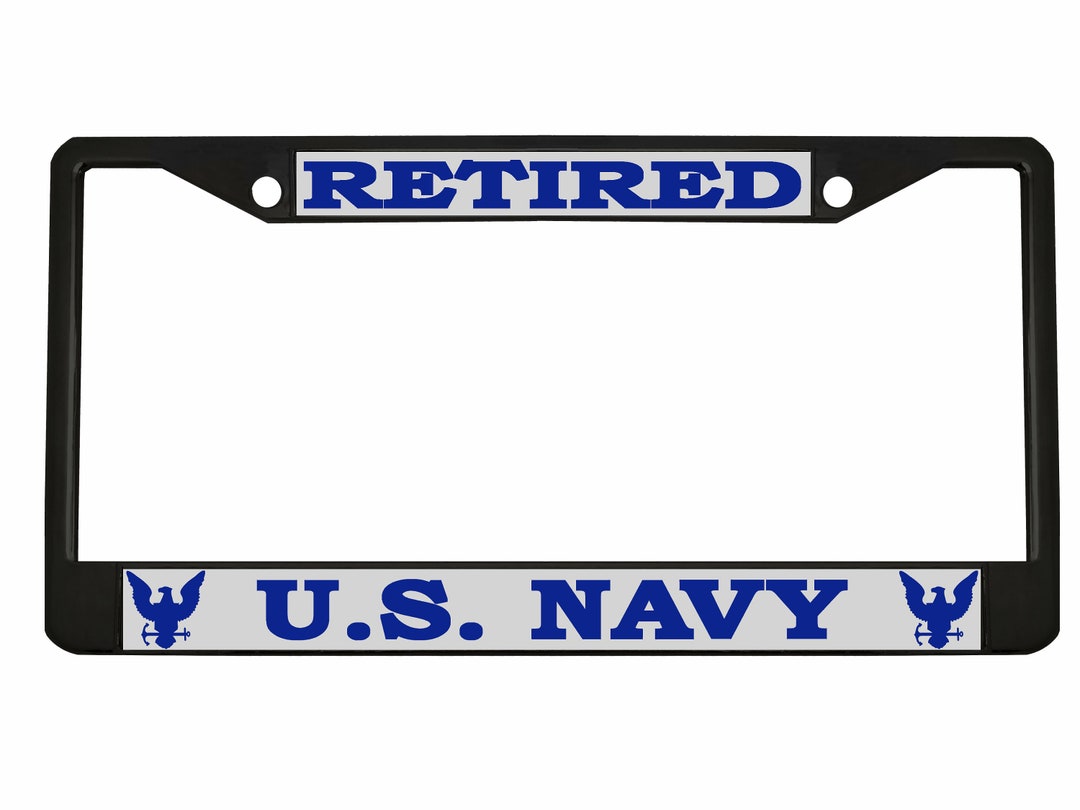U.S. Navy Retired Navy Design Heavy Duty Metal Car License - Etsy