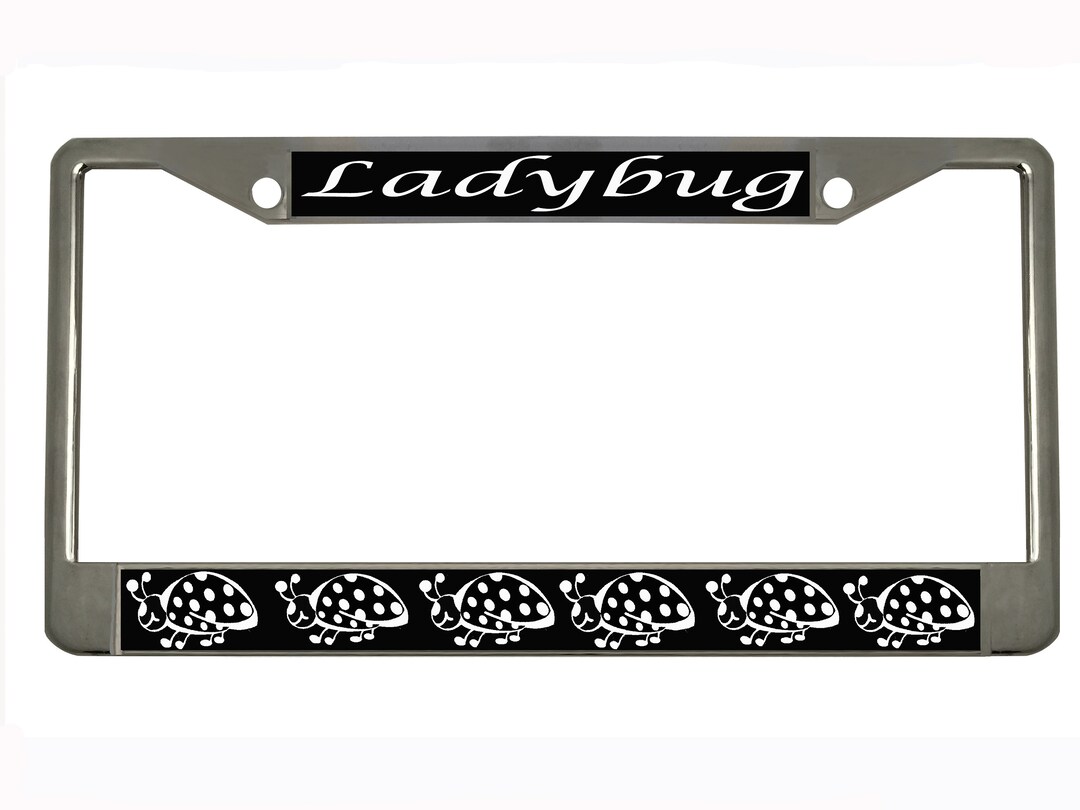 Ladybug Ladybugs Design Heavy Duty Metal Car License Plate Frame Auto ...