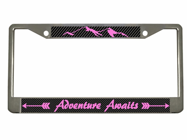Adventure Awaits Design Metal Auto License Plate Frame Car Tag - Etsy