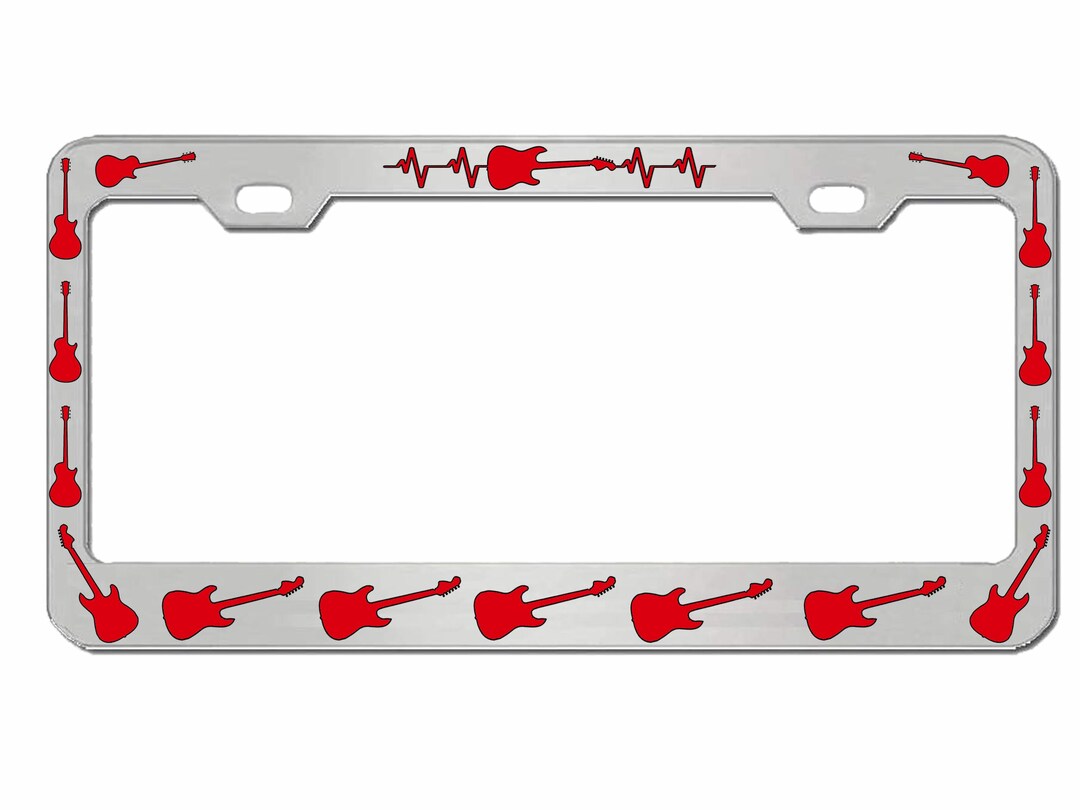 Electric Guitar License Plate Frame: Personalized Car Tag Holder - Etsy