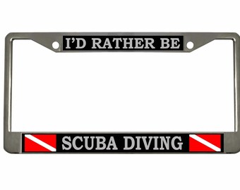 Scuba License Plate Frame - Etsy