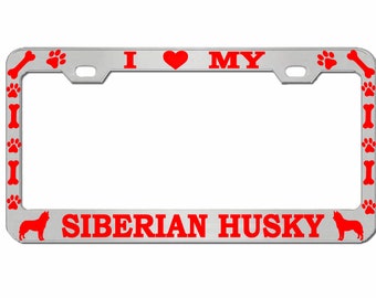 Siberian Husky License Plate | Etsy