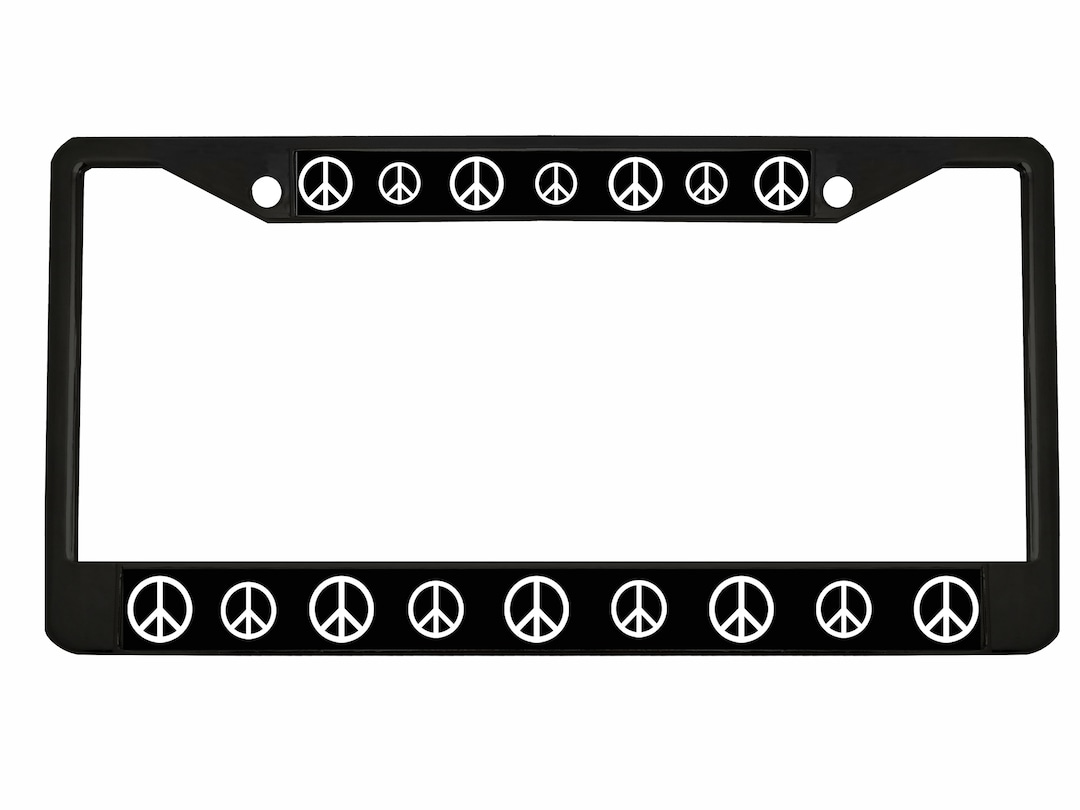 Peace Sign License Plate Frame Car Tag Holder - Etsy