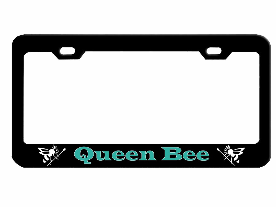 Queen Bee Style Heavy Duty Metal License Plate Frame Tag Holder Cover ...