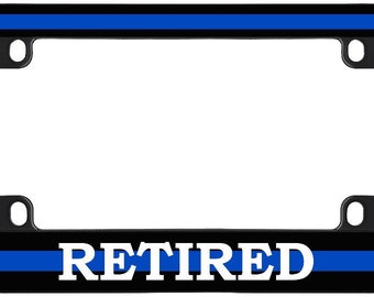 Retired Police License Plate - Etsy