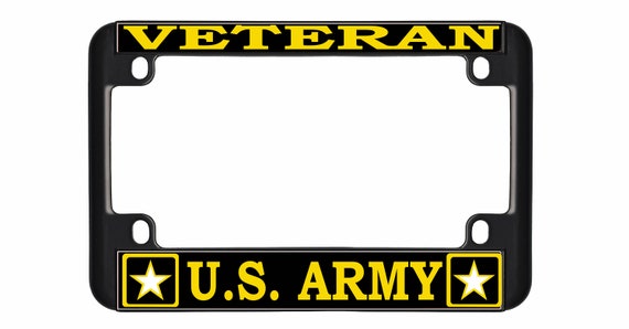 U.S. Army Veteran Motorcycle License Plate Frame | Etsy