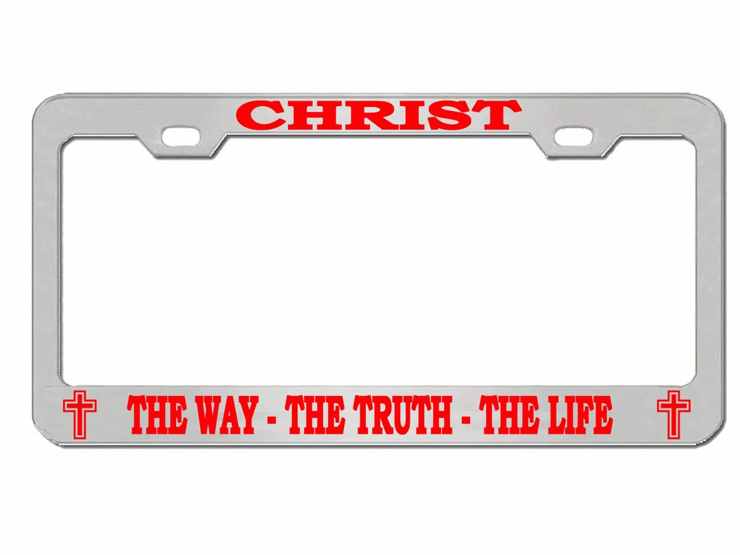 Christian License Plate Frame: "jesus the Way" Personalized Car Tag - Etsy