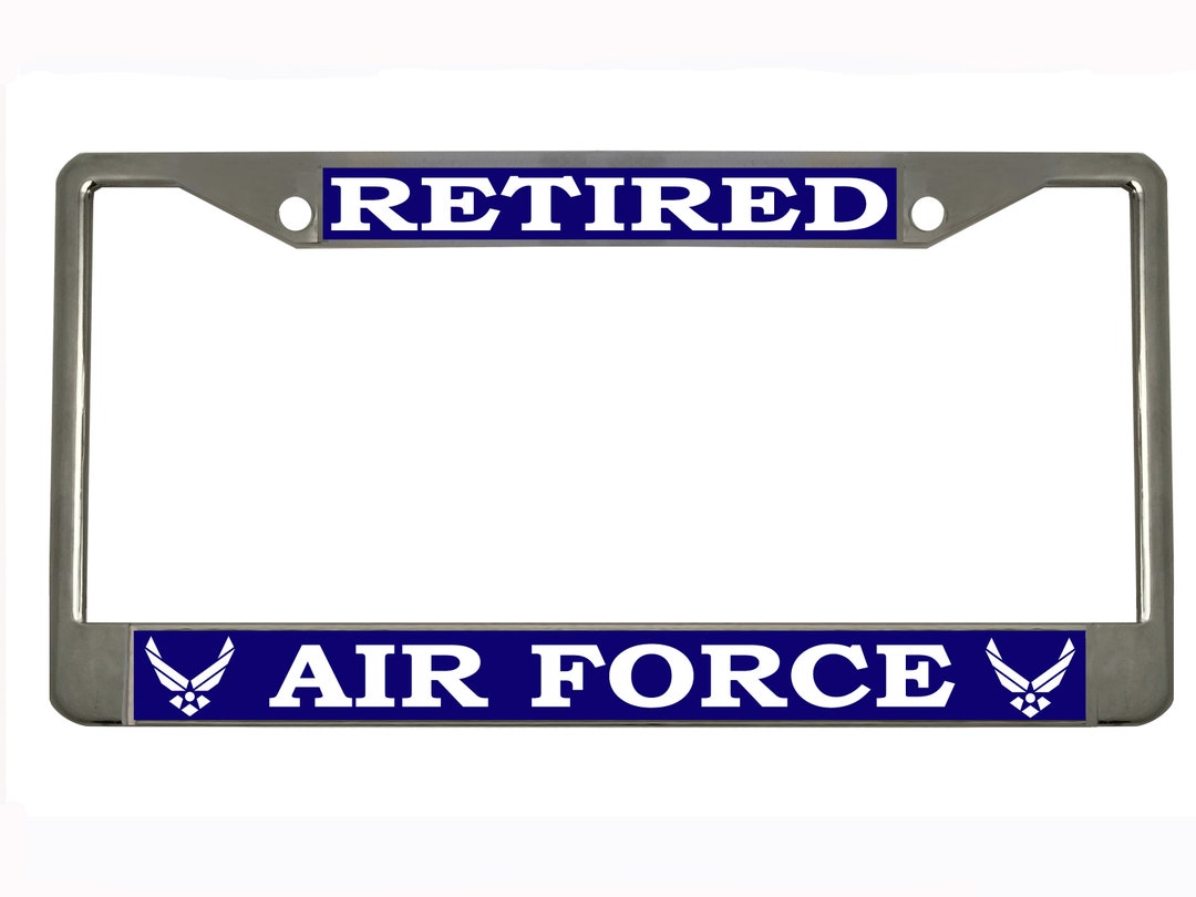 U.S. Air Force Retired Auto License Plate Frame Car Tag Holder - Etsy ...