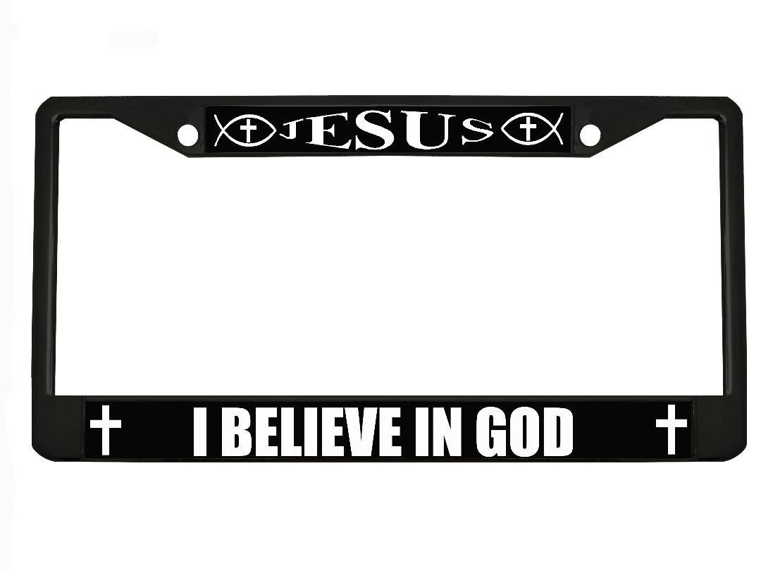 Jesus I Believe in God Religious Design Heavy Duty Metal Car License ...