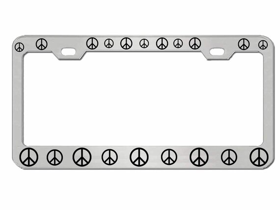 Peace Sign License Plate Frame Car Tag Holder - Etsy