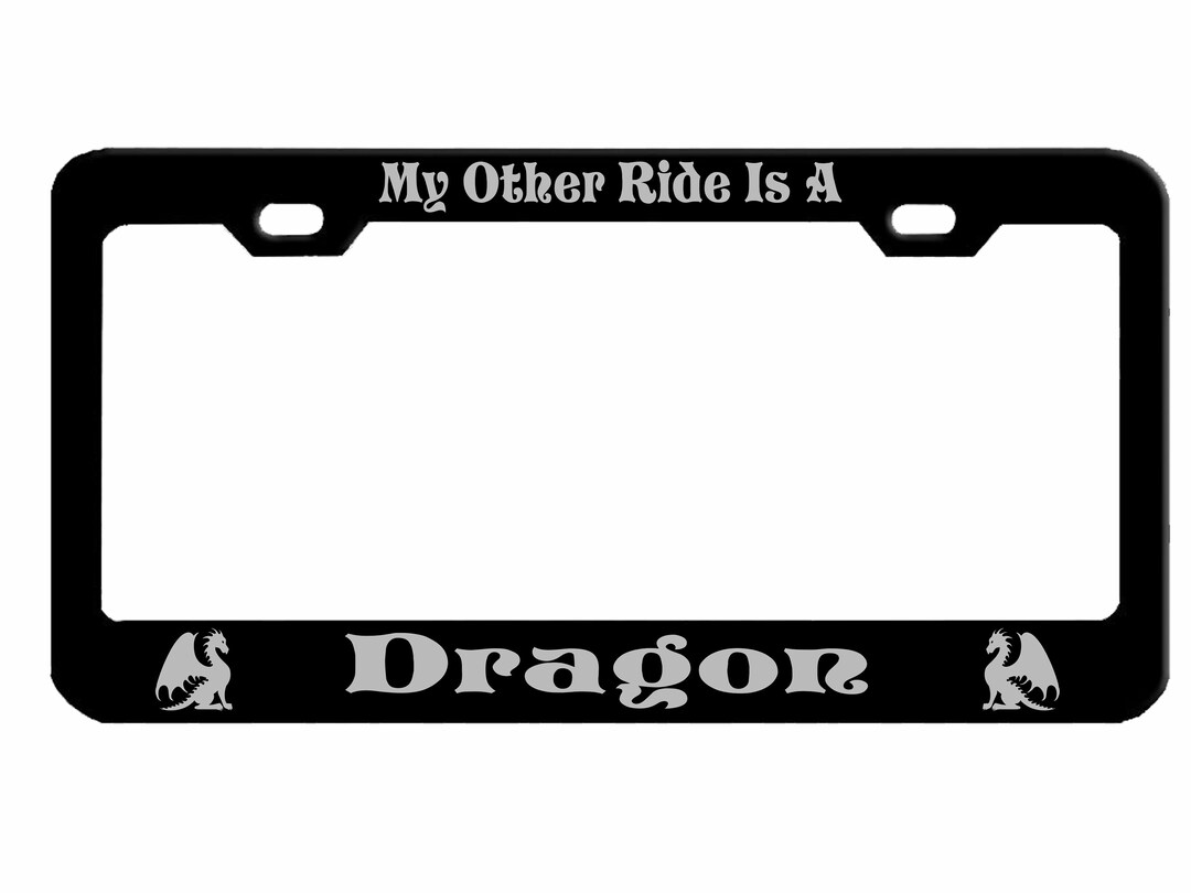 Dragon License Plate Frame: Heavy Duty Metal Car Tag Holder - Etsy
