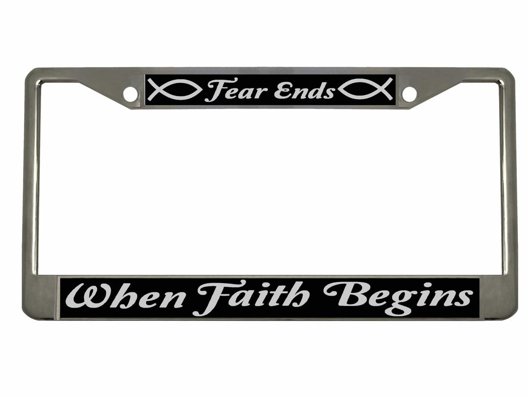 Christian Faith License Plate Frame: Personalized Car Tag Holder - Etsy