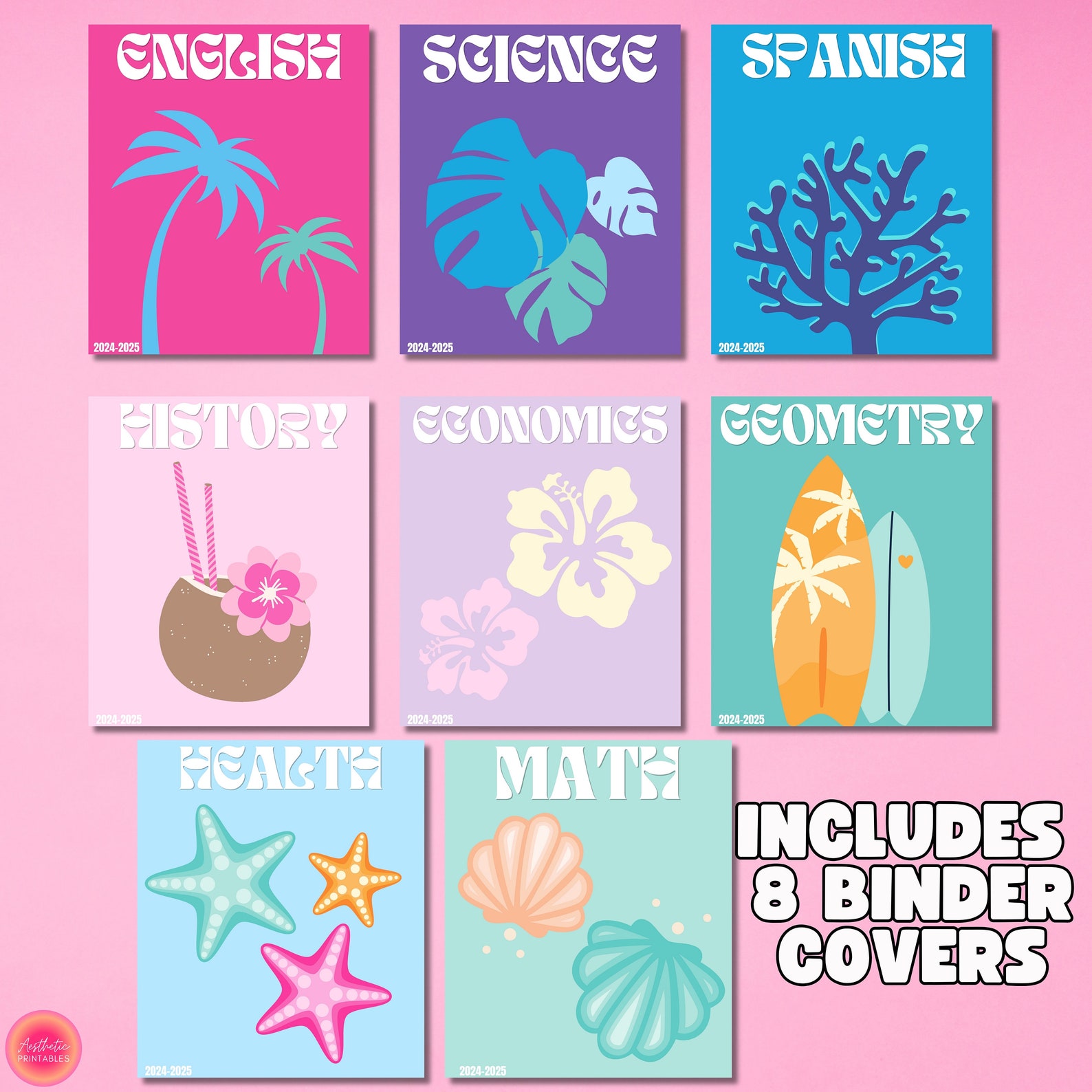 Preppy Binder Covers, Custom, Printable, Aesthetic Binder Covers ...