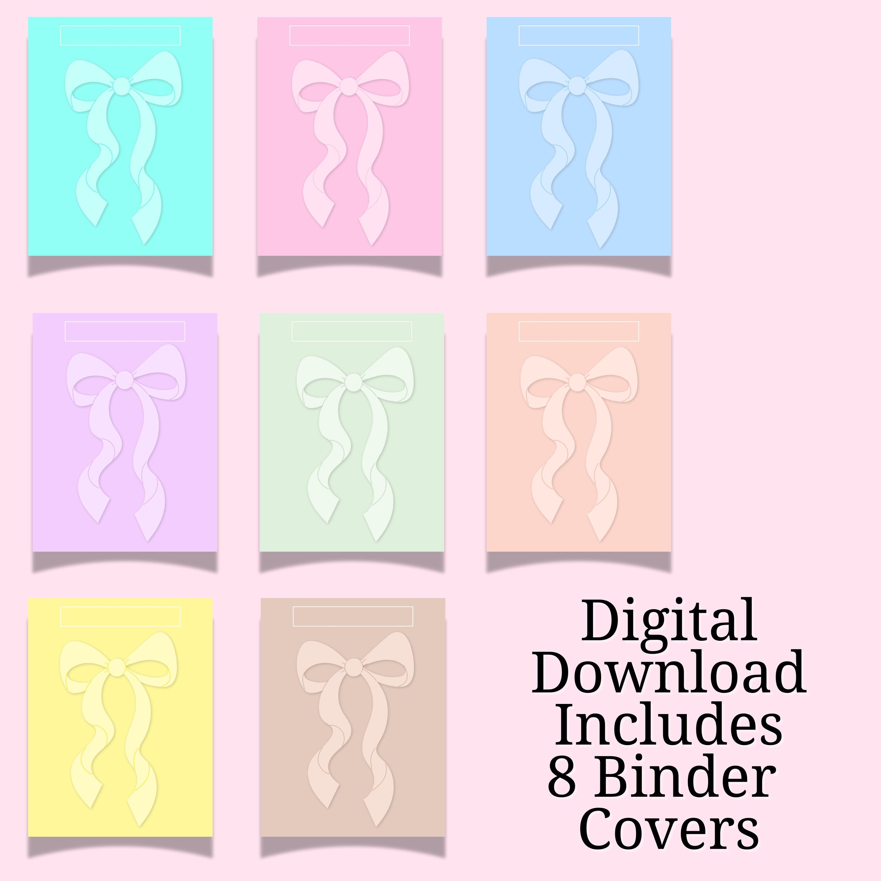 Cute Bow Binder Covers, Preppy Binder Covers, Preppy School Supplies ...