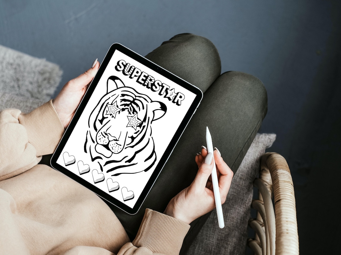 Preppy Coloring Pages, Aesthetic Coloring Pages Printable, Easy, PDF ...